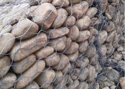 China 8x10cm Galvanized Gabion Box 4mm Galvanized Hexagonal Wire Mesh Easy Assembled for sale