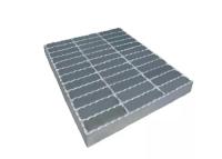 China Anti Slip Hot Dipped Galvanized Serrated Bar Steel Grating 8x8mm for sale