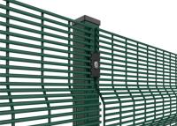 China RAL9005 Green Security Anti Climb Mesh Fence Galvanized Steel Curved Type for sale
