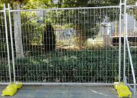 China 2.1m Moveable Retractable Temporary Construction Fence Panel 32mm Dia Round Tube for sale