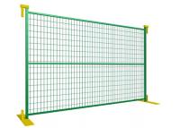 China Blue Canada Temporary Construction Fence Panel 60x150mm Standard Mesh Size Outdoor for sale