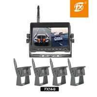China DVR System Black Wireless Rearview Camera 7 Inch IPS Color Monitor With 4 Cameras for sale