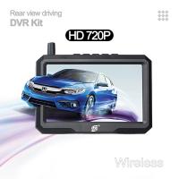 China Black Wireless Rear View Camera 5 Inch 1080P Color Monitor DVR System for sale
