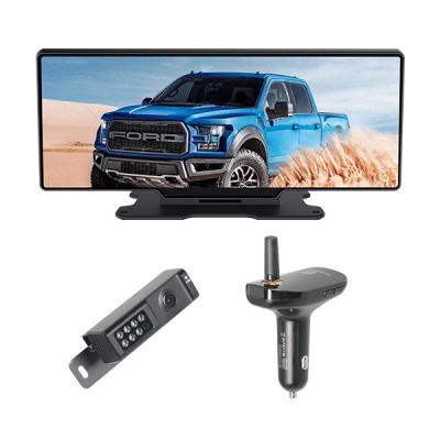 China 12 Inch Touch Screen DVR Reverse Camera Wireless Rearview Mirror AHD Receiver for sale
