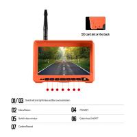 China 720P H.264 HD RV Wireless Backup Camera Kit With 7 Inch Monitor Orange Color for sale