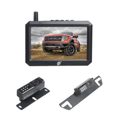 China IP69K DVR Reverse Camera 5 Inch Wireless Monitor Black Color With 2 Channels System for sale