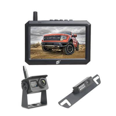 China IP69K Waterproof RV Rear View Camera Wireless Signal System With 2 Cameras for sale