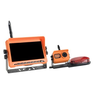 China Wireless IR Night Vision Backup Camera 7 Inch Orange Color Screen for sale