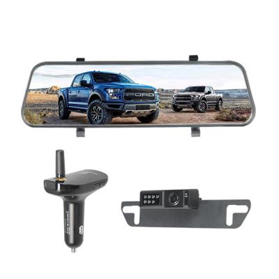 China FHSS Rear View Dash Cam Backup Camera 10 Inch Mirror AHD Receiver for sale