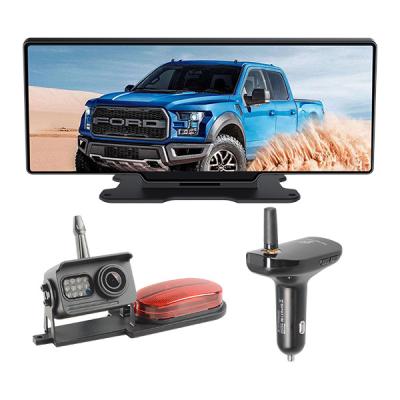China Night Vision 33ft Mirror Dash Cam Backup Camera Car Charger Receiver for sale