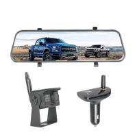 China 10 Inch 1080P Wireless Mirror Dash Cam Backup Camera 2 Channel DVR Recording for sale