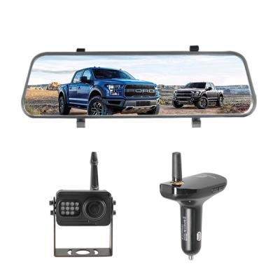 China RV Wireless Rear View Dash Cam 10 Inch AHD Car Charger Receiver DVR Recording for sale