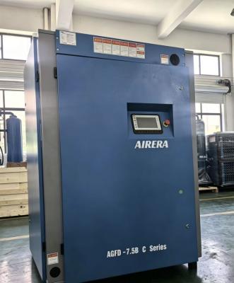 China 7.5KW Belt driven air-cooling oil inject screw compressor for sale