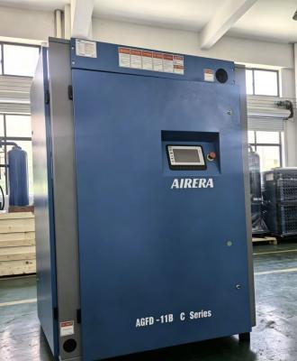 China 11KW Belt driven air-cooling oil inject screw compressor for sale