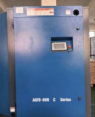 China 90KW Belt driven air-cooling oil inject screw compressor for sale
