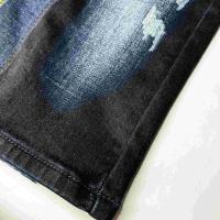 China OEM Stretch Washed Cotton Spandex Denim Blue Fabric for sale