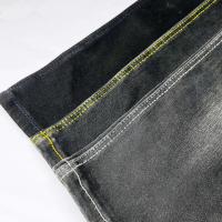 China Heavy Thick Brushed Woven Grey Denim Fabric Winter Design 178CM for sale