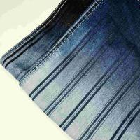 China ODM High Elastic Striped Printed Denim Fabric Roll 7 oz For Women Dress for sale