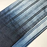 China ODM High Elastic Striped Printed Denim Fabric Roll 7 oz For Women Dress for sale