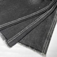 China Sulfur Raw Black Twill Denim Textile 12 oz 170cm for sale