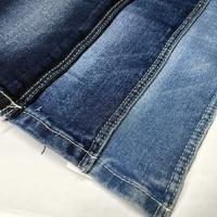 China TR Blue Twill Denim Fabric 10.6 Oz Super Soft Yarn for sale