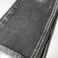 China Sulfur Black Light Grey Twill Denim Fabric Heavy Weight 12 oz For Pants Jackets for sale