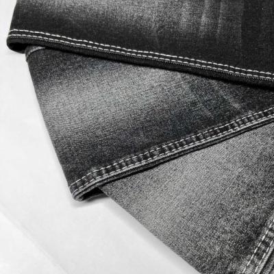 China Cotton Polyester Spandex Twill Denim Fabric Light Grey 10.9 oz OEM for sale