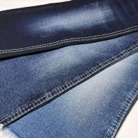 China 10.9 Oz Plain Twill Denim Fabric High Color Fasten Jeans Material for sale