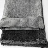 China Black Gray French Terry Knitted Denim Fabric 11oz 180 cm for sale
