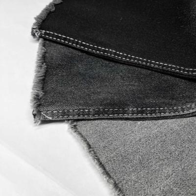 China Black Gray French Terry Knitted Denim Fabric 11oz 180 cm for sale