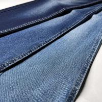 China OEM Heavy Weight Fake Knitted Denim Fabric Indigo Black for sale