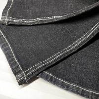 China Breathable Sulfur Black Cotton Denim Fabric Cloth 170cm 11.5 Oz for sale