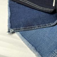 China 160cm Weave Rayon Cotton Twill Denim Fabric With Slub Dark indigo for sale