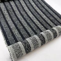 China FCL Jacquard Denim Fabric Stretch Jeans Fabric Weaving Stripe Design for sale