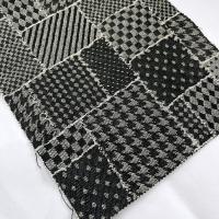 China Stunning Patchwork Jacquard Cloth Material Woven Denim Fabric 9.5 Oz for sale