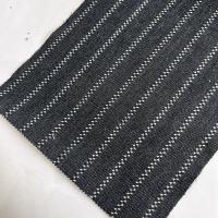 China Black Stripe 100% Cotton Jacquard Denim Fabric For Jackets 150cm for sale