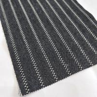 China Black Stripe 100% Cotton Jacquard Denim Fabric For Jackets 150cm for sale