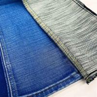 China Rich Hatch Cross Slub Fake Knitted Denim Fabric Material Firm Hand Feel for sale
