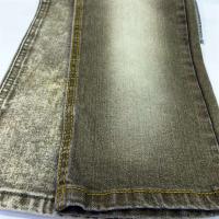 China Beige 11 OZ Color Dyeable Stretch Denim Fabric 180cm Width Shrink Resistant for sale