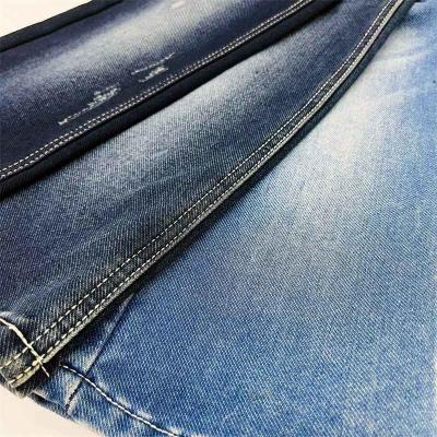 China 10oz Dobby Denim Fabric With Double Layers Imitation Knitted for sale