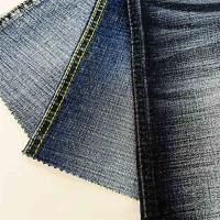 China Sanforized Stretchy Right Hand Twill Denim Fabric With Yellow Backside for sale