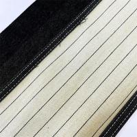 China 67 inch Black Jacquard Denim Fabric Vogue 13.2Oz Fastness Stripe for sale