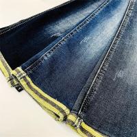 China 11.6Oz CVC Knitted Denim Fabric Yarn Dye Stripe Cotton Polyester Mixed for sale