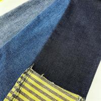 China 11.6Oz CVC Knitted Denim Fabric Yarn Dye Stripe Cotton Polyester Mixed for sale