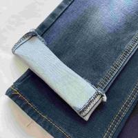 China Fake Knitted Denim Fabric Heavy Weight 14 Oz Dark Color for sale
