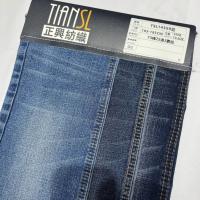China Good Elastic Crosshatch Slub Denim Fabric 183cm Width 3/1 Right Hand Twill for sale