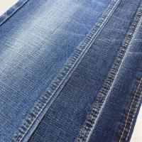 China Dark Indigo Cotton Raw Material Slub Denim Fabric Shrink Resistant for sale