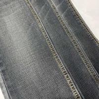 China Compact Spinning Stretch Denim Fabric Blue Black Deep Color Lasting for sale