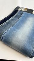 China 9oz 162cm Stretch Black Cotton Denim Fabric Cotton Polyester Spandex for sale
