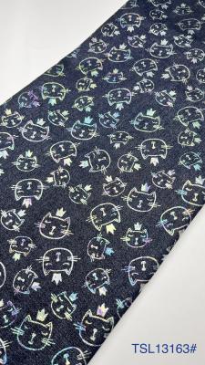 China 307gsm 9oz Printed Denim Fabric For Jeans Making for sale